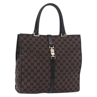 Gucci Sac cabas pr&eacute;-aim&eacute; en toile GG - Femme - Pre-owned - Brun - Taille: ONE Size