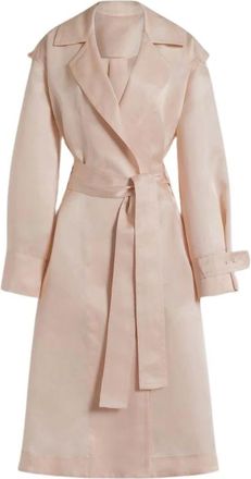 Alberta Ferretti Femme, Manteaux, Rose, Taille: 40 FR Triple silk organza trench coat