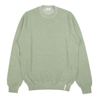 Brooksfield Homme, Pulls, Vert, Taille: M Pull Col Rond Point de Riz