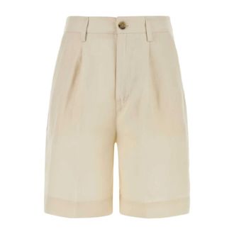 Woolrich Femme, Shorts, Beige, Taille: W28 Bermudas pliss&eacute;s