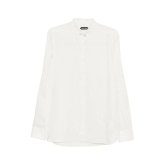 Tom Ford Hemdkragenloses Hemd - - Shirts - Herren - Wei&szlig; - XL