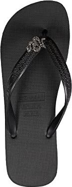 UZURII | Sport Switch Cobra - Zwart | Tongs pour femme | Sandales confortables et &eacute;l&eacute;gantes faites &agrave; la main | Pour int&eacute;rieur et ext&eacute;rieur 43/44