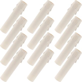 Artibetter 50 St&uuml;ck Tropfschutz Kerzenrohre 25x100mm aus Hitzebest&auml;ndigem Kunststoff Transparente Kronleuchter Fassungh&uuml;lsen f&uuml;r Kristall H&auml;ngelampen und Kandela