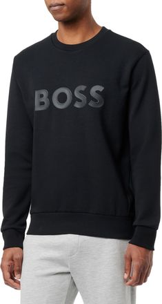 BOSS Herren Salbo Sweatshirt, Black1, XXL EU