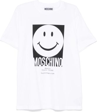 Moschino t-shirt à motif Smiley - Blanc