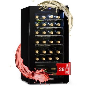 Klarstein Klarstein Weink&uuml;hlschrank, 1 Zonen Getr&auml;nkek&uuml;hlschrank Klein, Kleiner Weinschrank 74L, Wein-K&uuml;hlschrank Klein mit Glast&uuml;r, Indoor/Outdoor