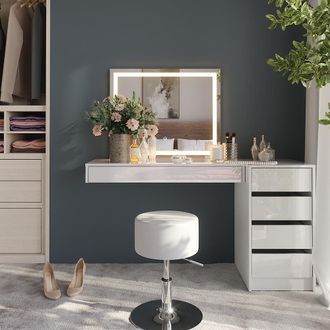 Vicco Schminktisch Sherry, Wei&szlig;, 100 cm 4 Teile