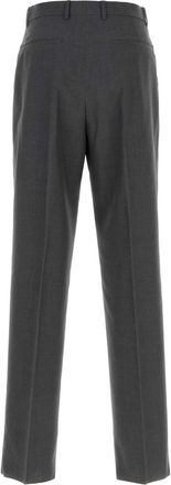 Jil Sander Stonegrey Exterior: Virgin Wool Pantaloni Trousers