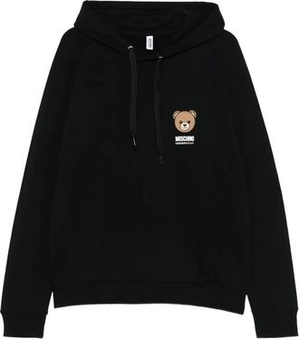 Moschino hoodie à logo imprimé - Noir