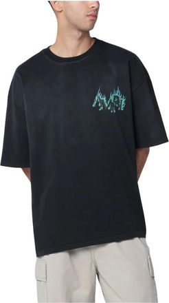 Amiri Homme, Tops, Noir, Taille: M MA Flames Oversized Tee