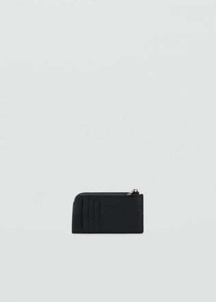 Mango Porte-monnaie simili-cuir noir - Homme - Taille unique - MANGO MAN