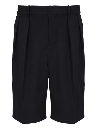 Balmain short plissé en grain de poudre - Noir