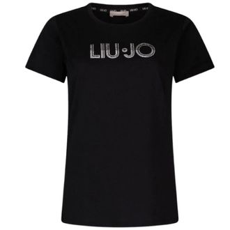 Liu Jo Femme, Tops, Noir, Taille: 36 FR T-shirt avec strass