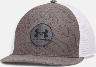 Under Armour Drive Mid Kappe aus Stretchmaterial f&uuml;r Herren Castlerock / Schwarz XL/XXL