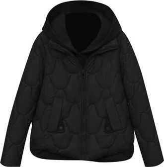 Generic Vestes pour femmes 2026 - Manteaux amples tendance - Veste chaude dhiver d&eacute;contract&eacute;e, Noir, 3XL