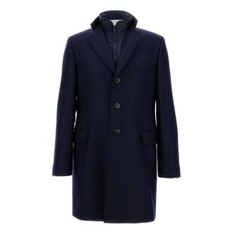 Fay Homme, Manteaux, Bleu, Taille: M Manteau à Double Boutonnage