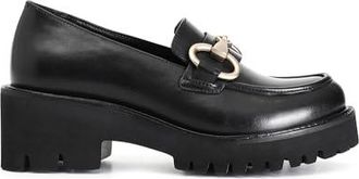 Caf&egrave;noir Mocassin en Cuir pour Femme avec Bride, pour Femme, Couleur Noir, Taille 40
