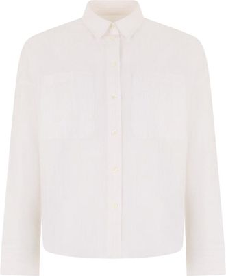 Maison Kitsun&eacute; Femme, Blouses et Chemises, Blanc, Taille: 34 FR Blouses & Chemises