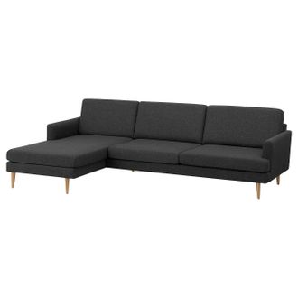 IKEA GRILLSTORP / SMEDSTORP 4er-Sofa mit R&eacute;camiere links