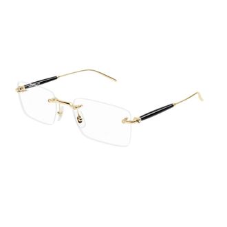 Montblanc Montblanc, Homme, Accessoires, Jaune, Taille: 54 MM Montures optiques m&eacute;talliques &Eacute;l&eacute;gantes et confortables
