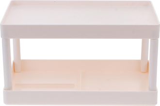 Lurrose Desktop Aufbewahrungsregal aus Verstärktem PP Weiß Kompakt und Leicht Abnehmbar für Schreibtisch Büro und Zuhause zur Ordentlichen Aufbewahrung von Sc