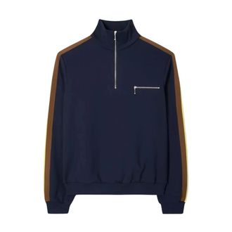 Tory Burch Femme, Sweatshirts et sweats &agrave; capuche, Bleu, Taille: 40 FR SweaT-shirt Marine avec Rayures