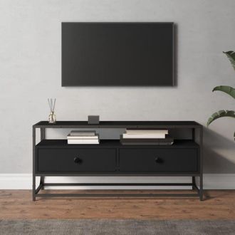 vidaXL Meuble tv noir 100x35x45 cm bois ding&eacute;nierie Vidaxl