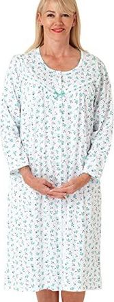 Marlon Chemise de Nuit à Boutons Ellie pour Femme, Bleu océan, 16-18