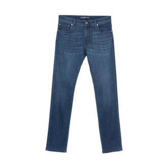 Corneliani Homme, Jeans, Bleu, Taille: W35 Jean en denim avec logo