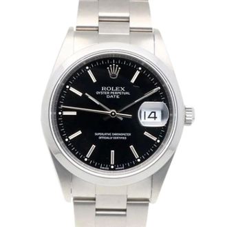 Rolex Montre-bracelet Pre-owned Vintage en acier inoxydable - Homme - Pre-owned - Noir - Taille: ONE Size