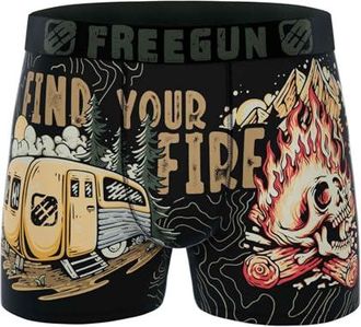 Freegun Boxer Homme Microfibre Wild Life (XL, Fire A92)