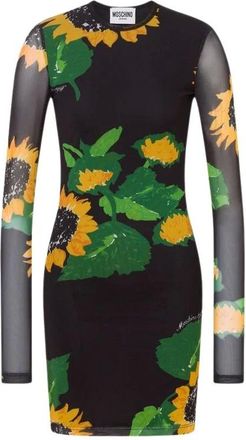 Moschino Femme, Robes, Multicolore, Taille: 36 FR Printed Mesh Dress