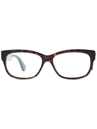 Gucci lunettes de vue à logo GG - Marron