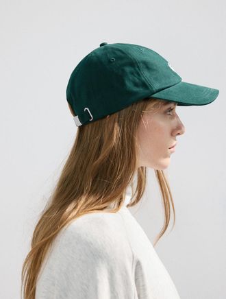 Mango Casquette message brod&eacute; vert - Femme - Taille unique - MANGO