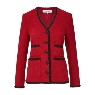Veronica Beard Cyrene Tweed Dickey Jacket - - Jackets - Damen - Rot - L