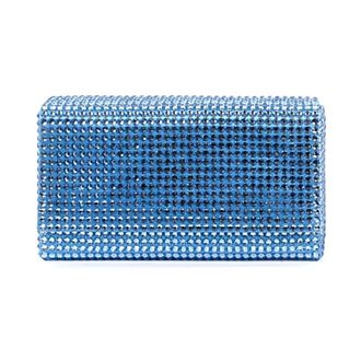 Amina Muaddi Femme, Sacs, Bleu, Taille: ONE Size Borsa