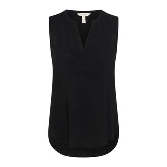 Part Two Chemisier noir avec col en V et joli imprim&eacute; - Femme - Tops - Noir - Taille: 40 FR