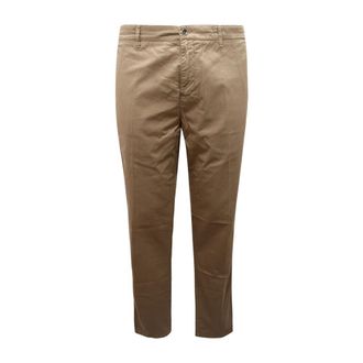 Brooksfield Schlanke Indigo F&auml;rbung Hose Micro Print - - Trousers - Herren - Beige - 2XL