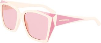 Karl Lagerfeld Graue Spritzguss-Sonnenbrille