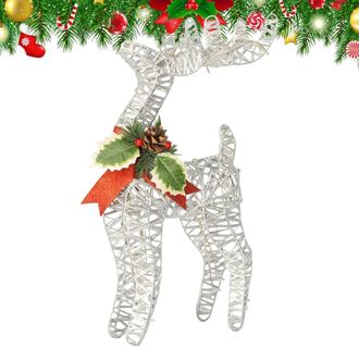 Generico Dekoration aus Metall, festlich, Rentier-Dekoration für Partys, für Wohnzimmer, Innenbereich, Weihnachten, Outdoor, Familie, Eingang, Festival