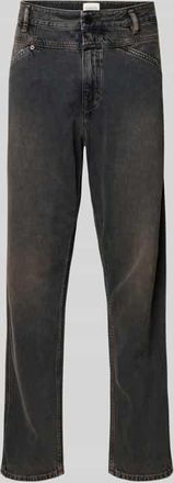 Closed Straight Fit Jeans mit Logo-Patch