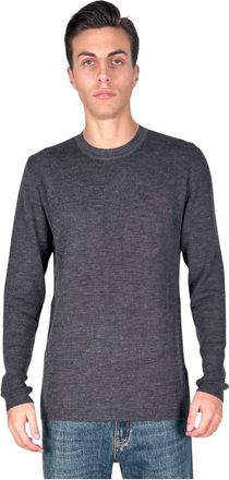 Mauro Grifoni Homme, Pulls, Gris, Taille: XL Pull en laine &agrave; col rond