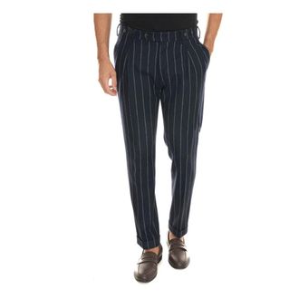 Berwich Gestreifte Chino Hose mit Schneiderventil - - Trousers - Herren - Blau - 3XL