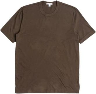 James Perse Femme, Tops, Vert, Taille: 32 FR Short Sleeve Crew Neck