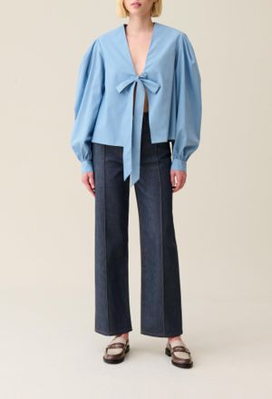 Claudie Pierlot Blouse col V &agrave; nouer