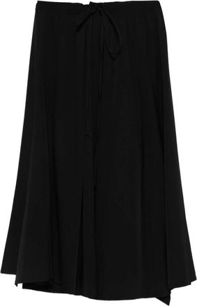 Yohji Yamamoto Femme, Jupes, Noir, Taille: 40 FR L Gathered Flare Skirt