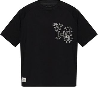 Yohji Yamamoto unisex, Tops, Noir, Taille: XL Elite 5 GFX Short Sleeve Tee