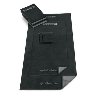 Bassetti Saunatuch 9314576, Shades Kollektion, Farbe G2 Antracite, 75x200cm, 100% Baumwolle, Waschbar bei 40&deg;C, hautfreundlich & atmungsaktiv