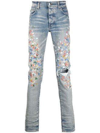 Amiri jean skinny Painter - Bleu