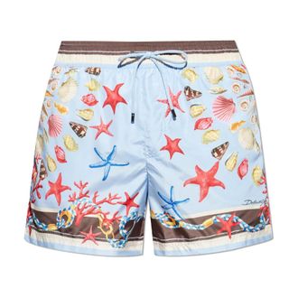 Dolce & Gabbana Badeshorts mit Druck - - Swimwear - Herren - Blau - 2XL